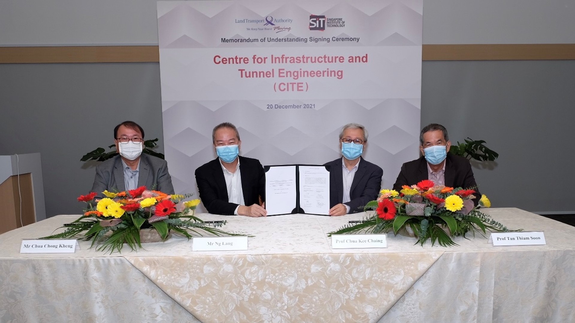 LTA and SIT Establish Centre for Infrastructure and Tunnel Engineering ...